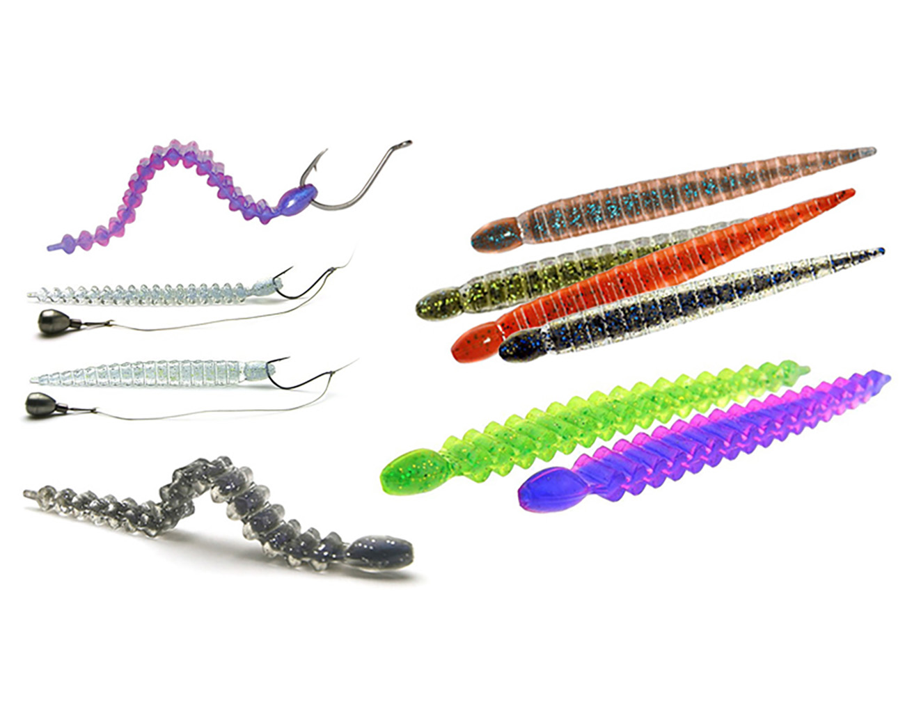 Keitech Custom Leech 7,6 cm | Fiskedrag - Dropshot Jigg